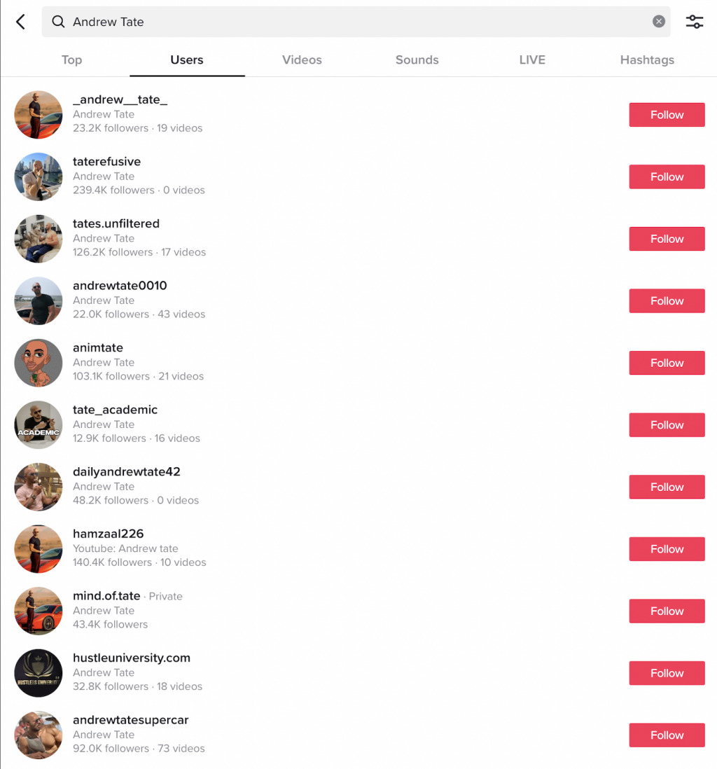 Tate Searches | Andrew Tate | Know Your Meme
