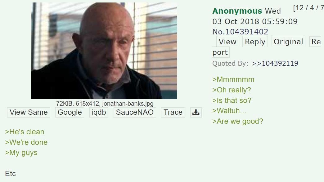 >Mmmmmm >Oh really? >Is that so? | Waltuh | Know Your Meme