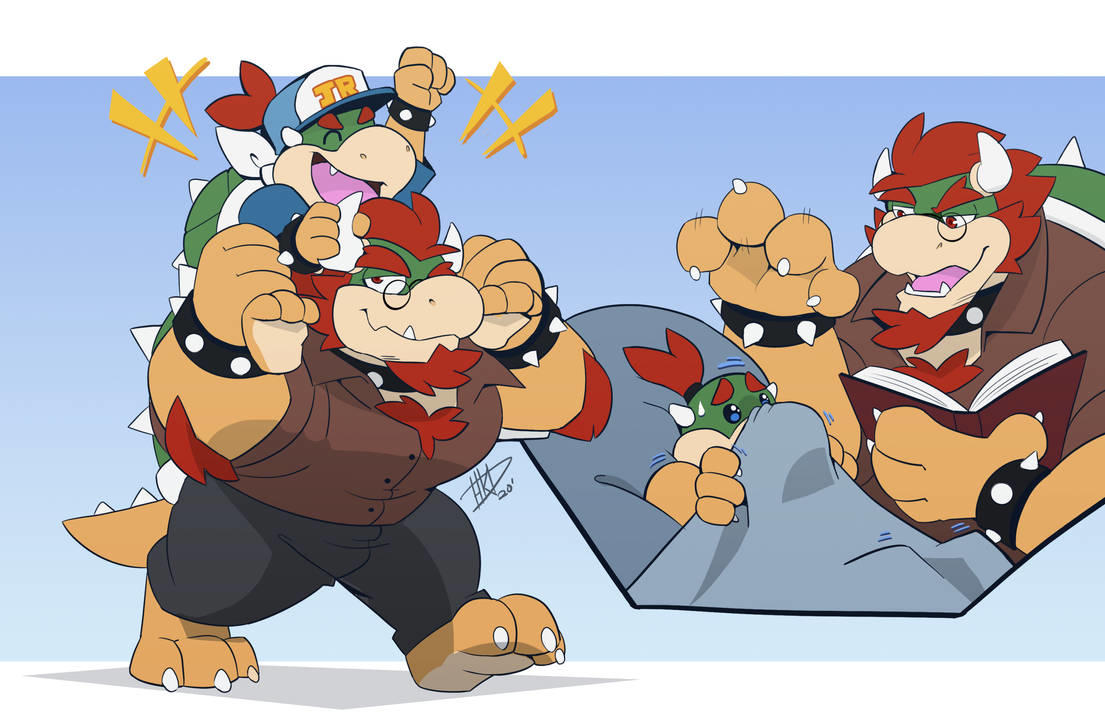 Papa Bowser and Jr. | Bowser | Know Your Meme