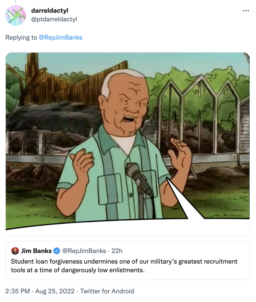 Jim Banks Student Loan Tweet | 2022 Student Loan Forgiveness / Pell ...