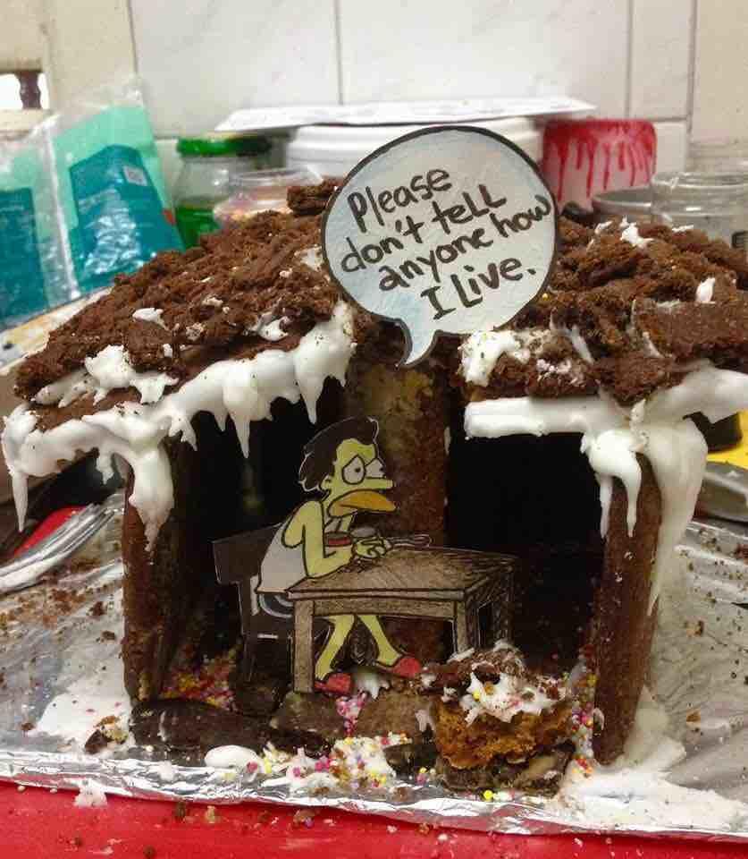 "Please don't tell anyone how I live" cake diorama | The Simpsons ...
