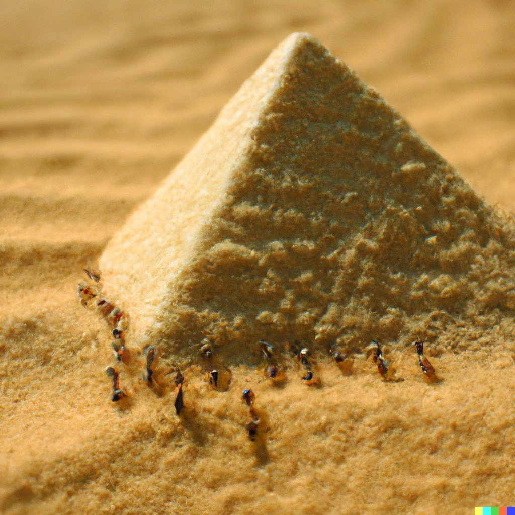 construction of the great pyramid in egypt by ants | DALL-E | Know Your ...