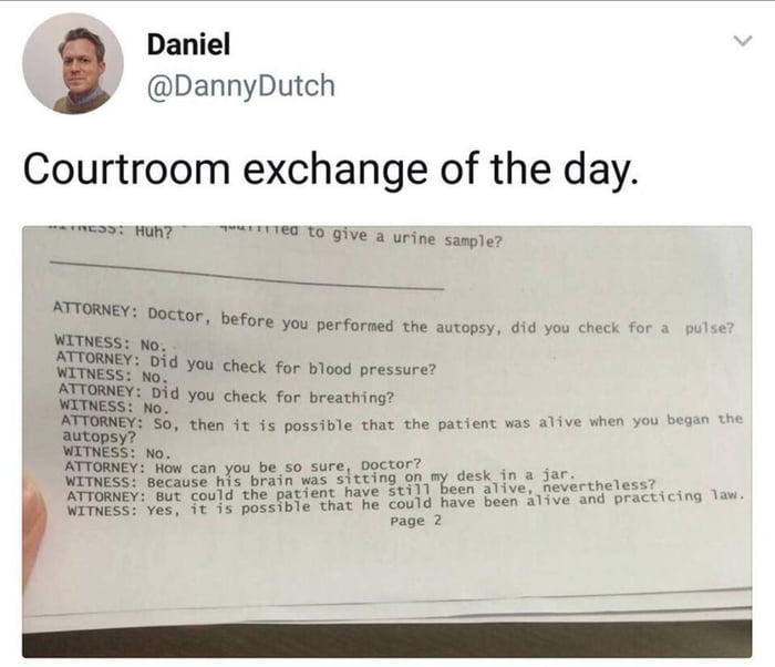 Courtroom Transcript | Know Your Meme
