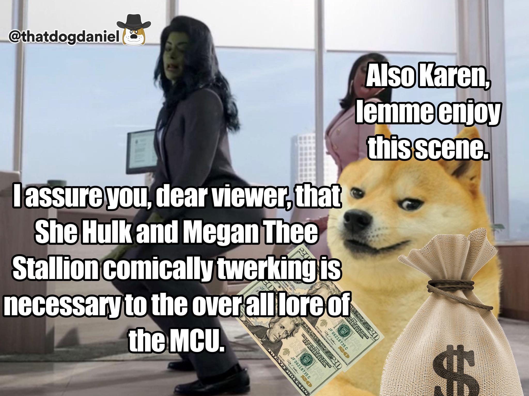 Le random MCU moment has arrived | /r/dogelore | She-Hulk Twerking With ...