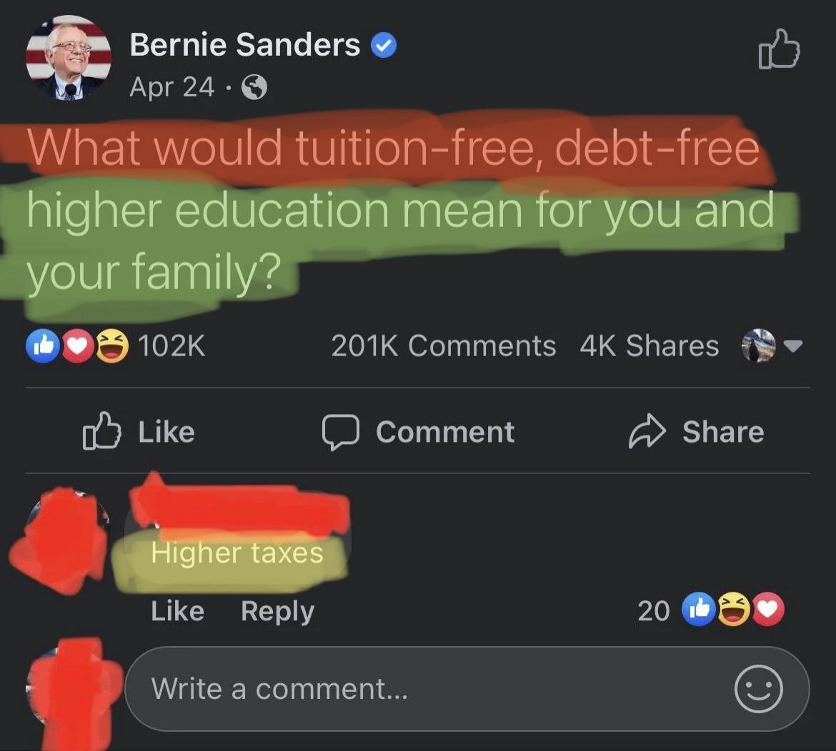 I don’t hate Bernie, but the other guy has a point | /r ...