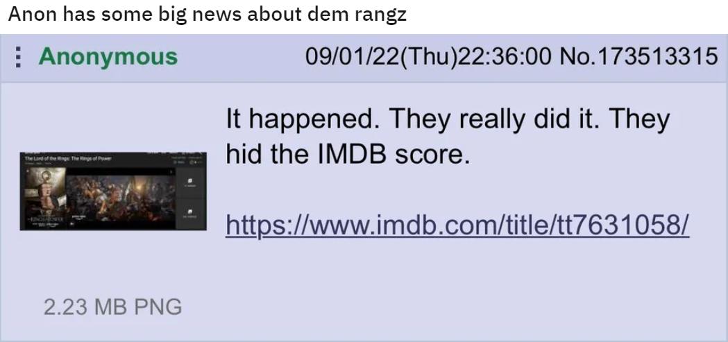 Anon has some big news about dem rangz | Lawd Dem Rangs | Know Your Meme