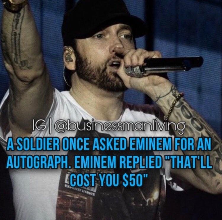 eminem asks soldier for $50!! | A Soldier Asked Eminem For His ...