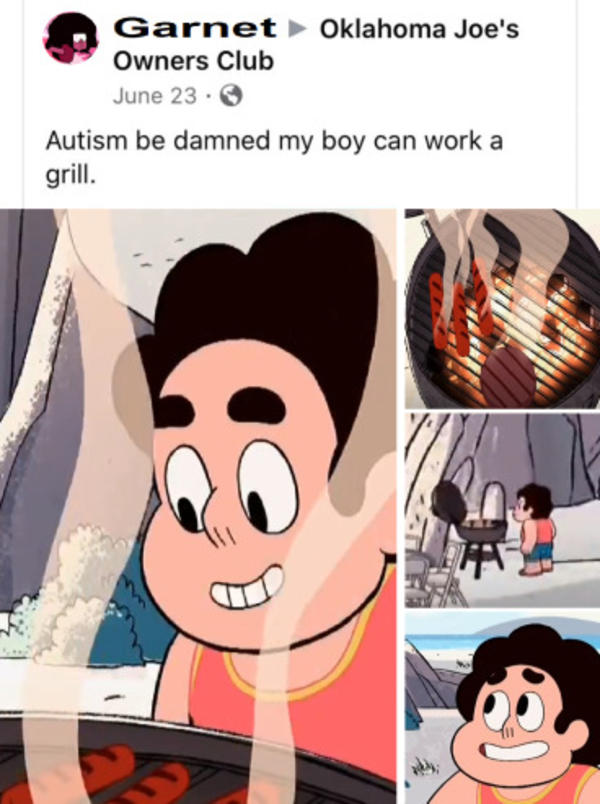 "Autism Be Damned My Boy Can Work A Grill" Steven Universe Redraw Meme ...
