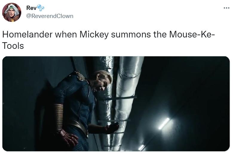 Homelander when Mickey summons the Mouse-Ke-Tools | Everyone Beats ...