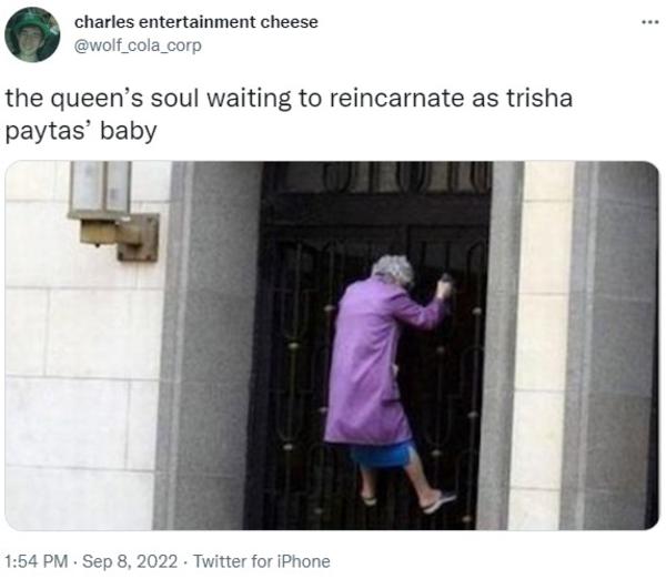 the queen’s soul waiting to reincarnate as trisha paytas’ baby | Queen ...