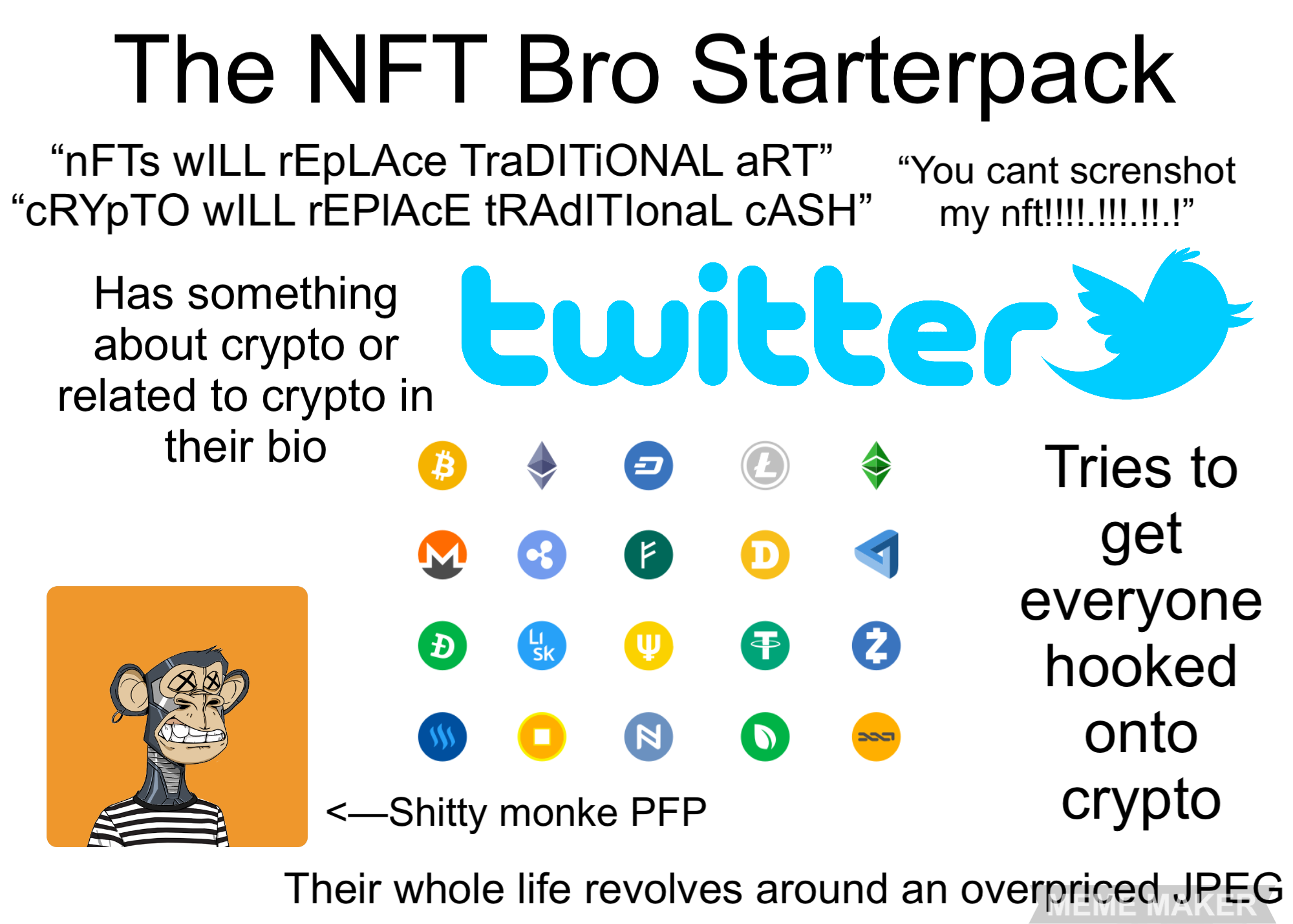 The NFT bro starter pack | /r/starterpacks | Starter Packs | Know Your Meme