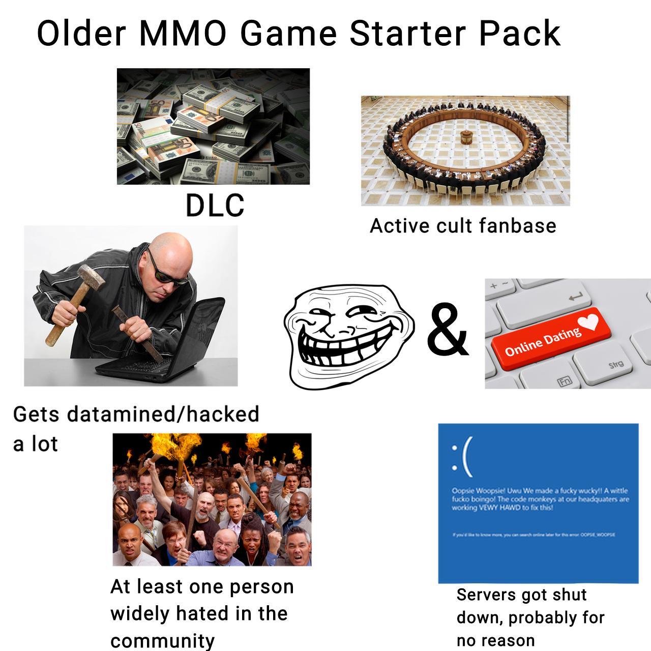 Older MMO Game Starter Pack | /r/starterpacks | Starter Packs | Know ...