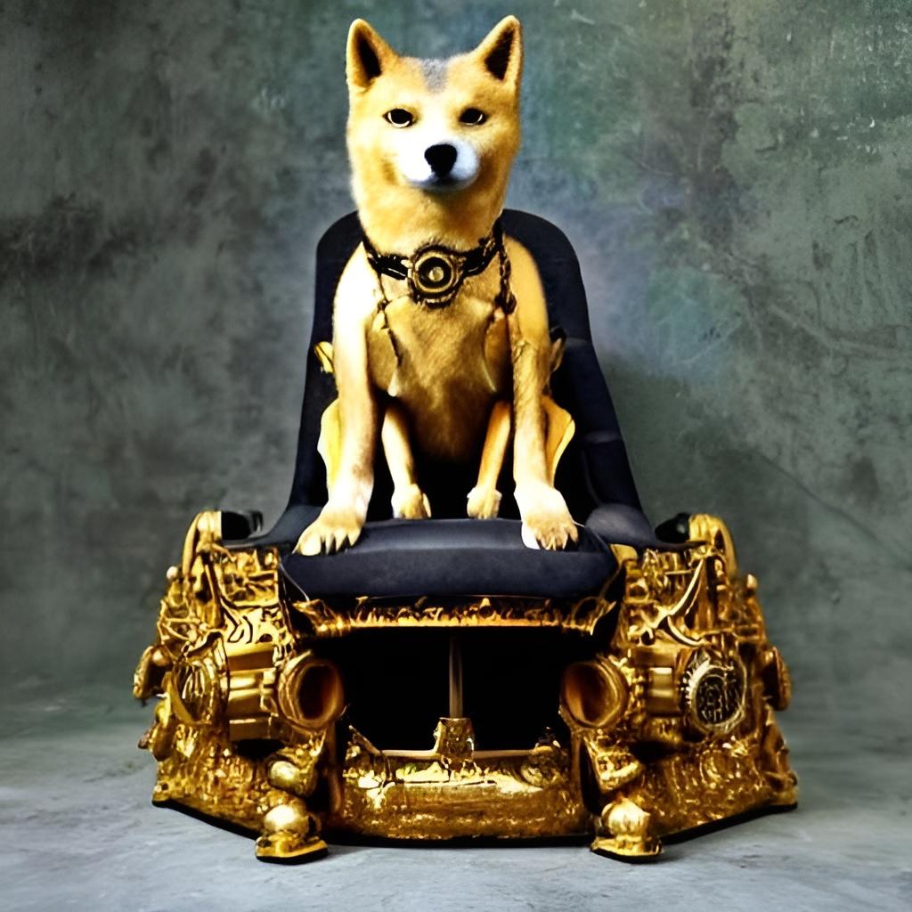 King Doge sittong on his Golden throne (AI generated) | /r/dogelore ...