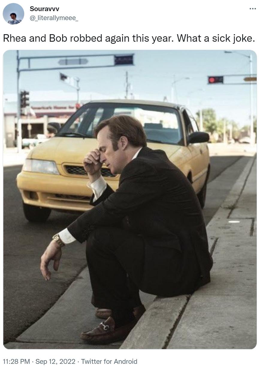 Rhea and Bob robbed again this year. What a sick joke. | Better Call Saul Emmys Snub | Know Your ...