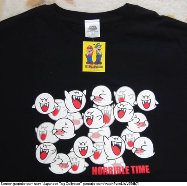 Officially licensed Mario T-shirt from Japan depicting a swarm of Boos ...
