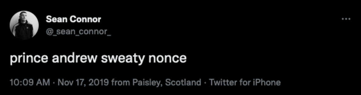 sweaty nonce prince andrew | Prince Andrew Is A Sweaty Nonce | Know ...