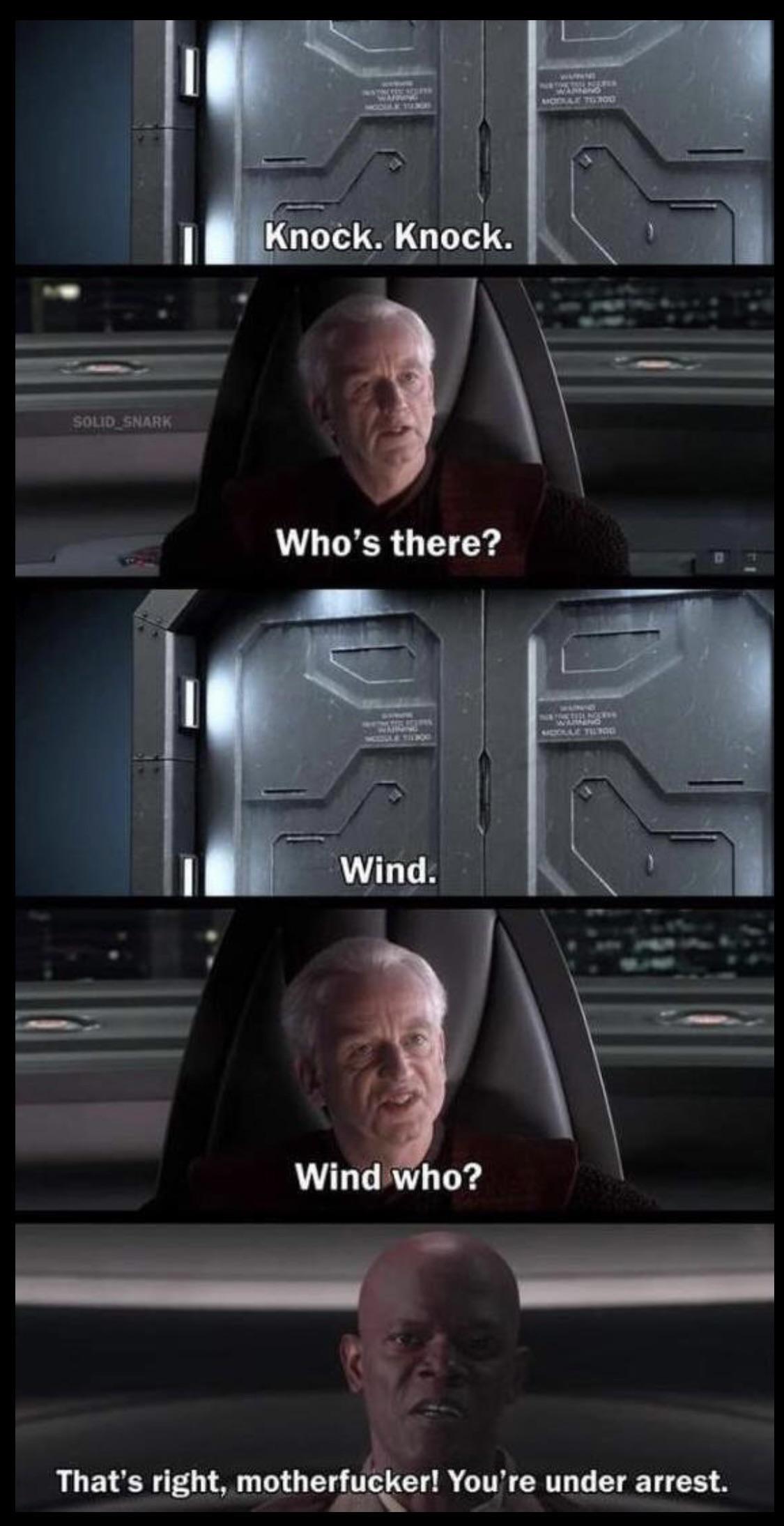 The knock knock joke. | /r/PrequelMemes | Prequel Memes | Know Your Meme