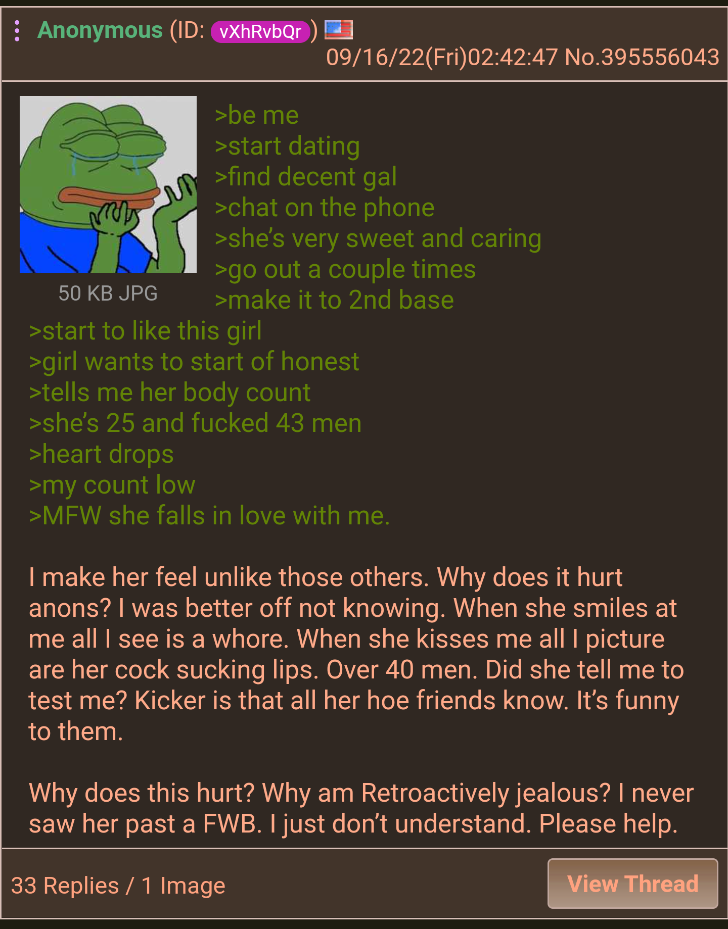 Anon's new gf is a whore | /r/Greentext | Greentext Stories | Know Your Meme