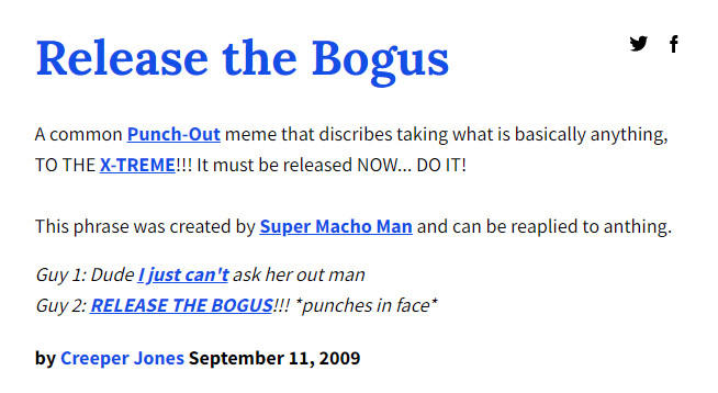 "Release the Bogus" Definition (#2) | Release the Bogus | Know Your Meme
