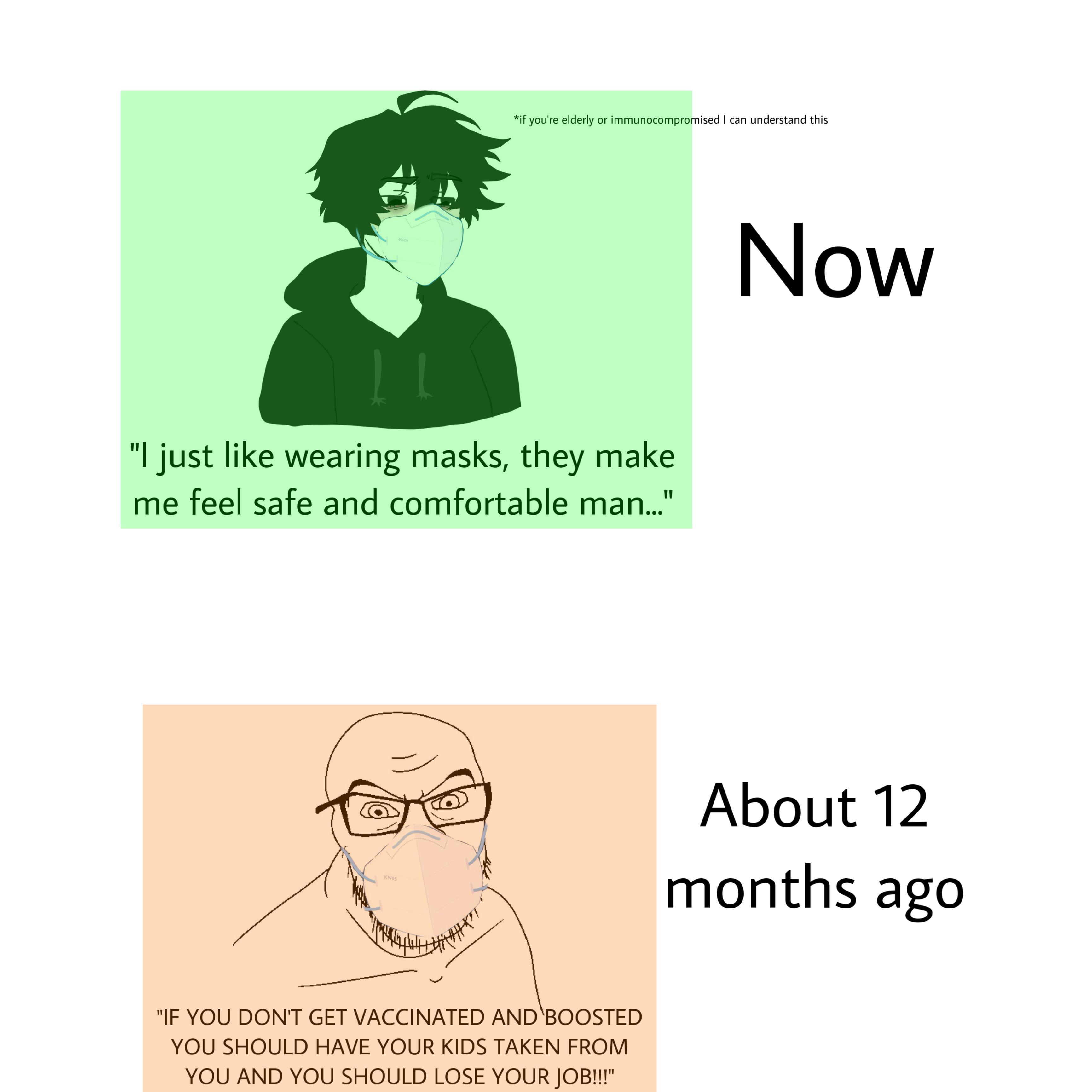 Gosh I love wearing a mask, it feels like a muzzle and I love it when ...