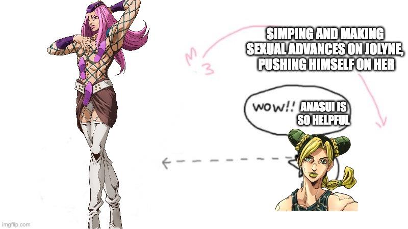 We all need a friend like Anasui in our lives. | /r/ShitPostCrusaders/ | JoJo's Bizarre ...