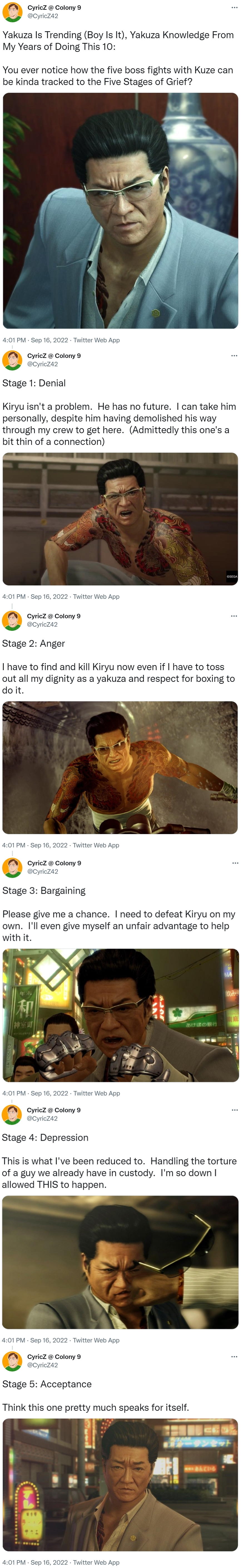 Kuze's Five Stages of Grief Theory | Daisaku Kuze | Know Your Meme