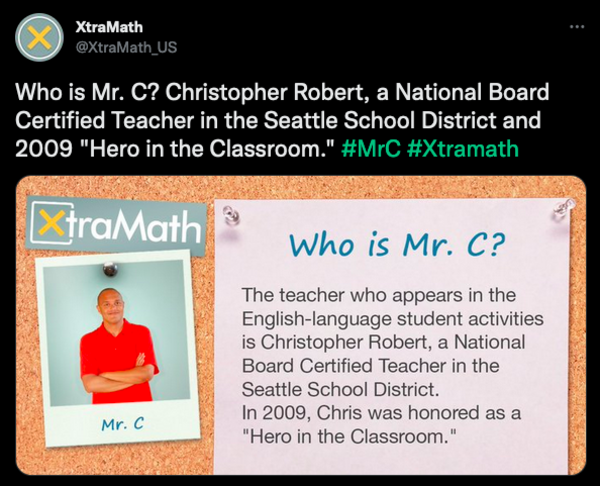 Mr C name Xtramath | Xtramath Guy / Mr. C / Xtramath Memes | Know Your Meme