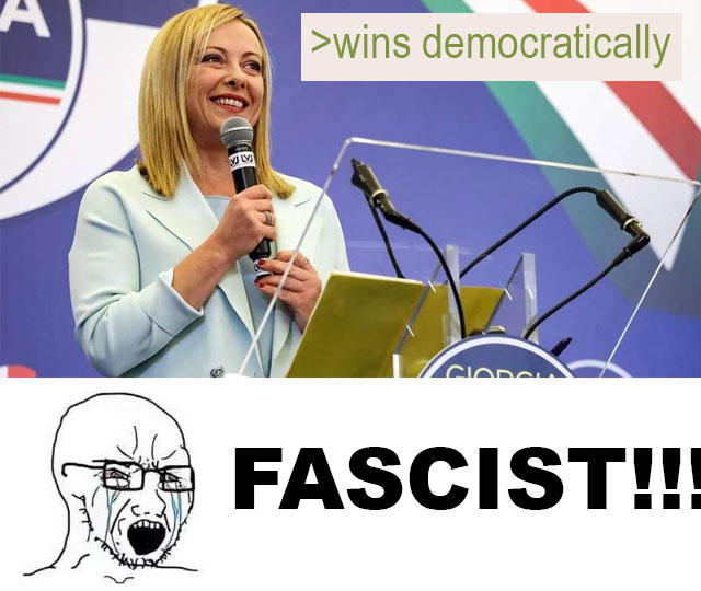 >when you win democratically | Giorgia Meloni | Know Your Meme