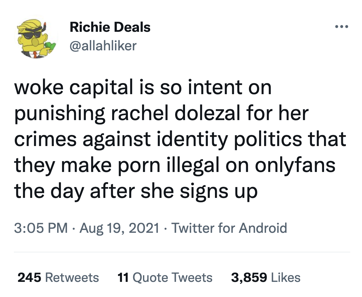 Rachel Dolezal OnlyFans Meme | Rachel Dolezal OnlyFans | Know Your Meme