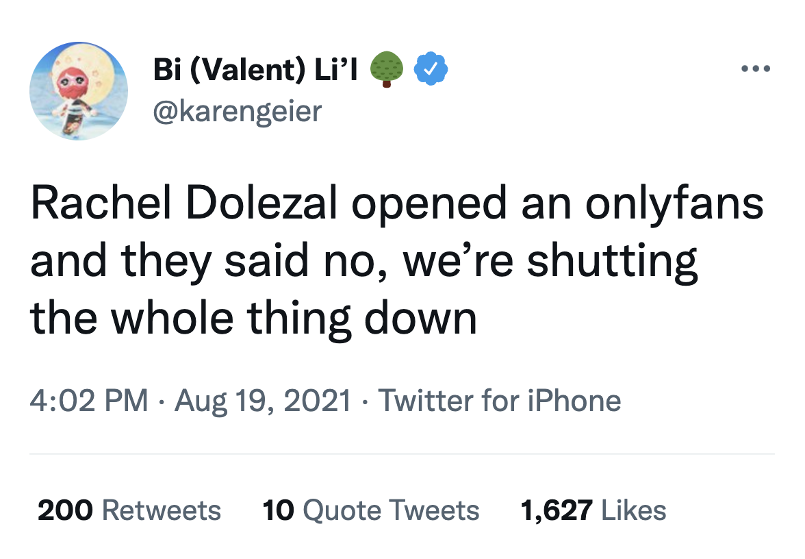 Rachel Dolezal OnlyFans Meme | Rachel Dolezal OnlyFans | Know Your Meme