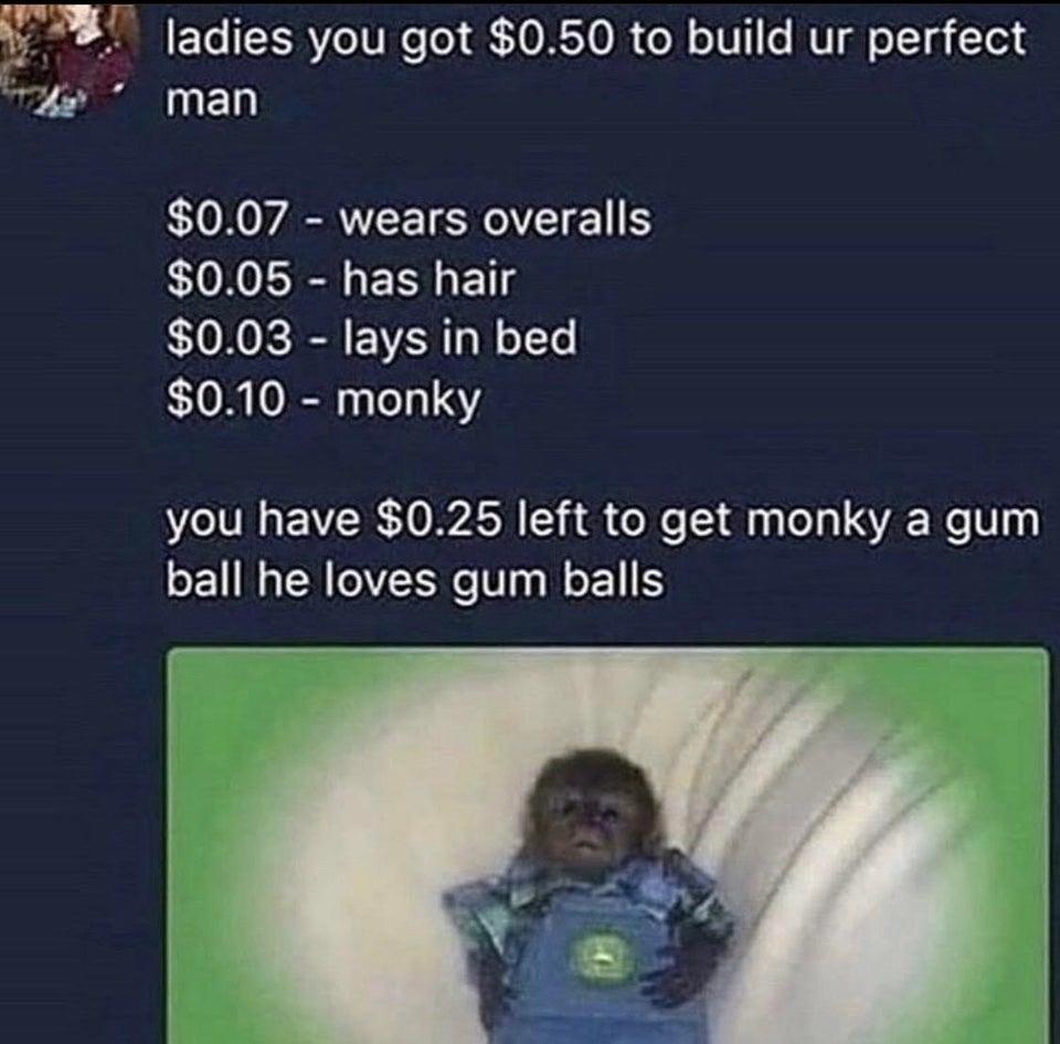 Small Monkey John Deere Meme | Small Monkey In John Deere Overalls ...