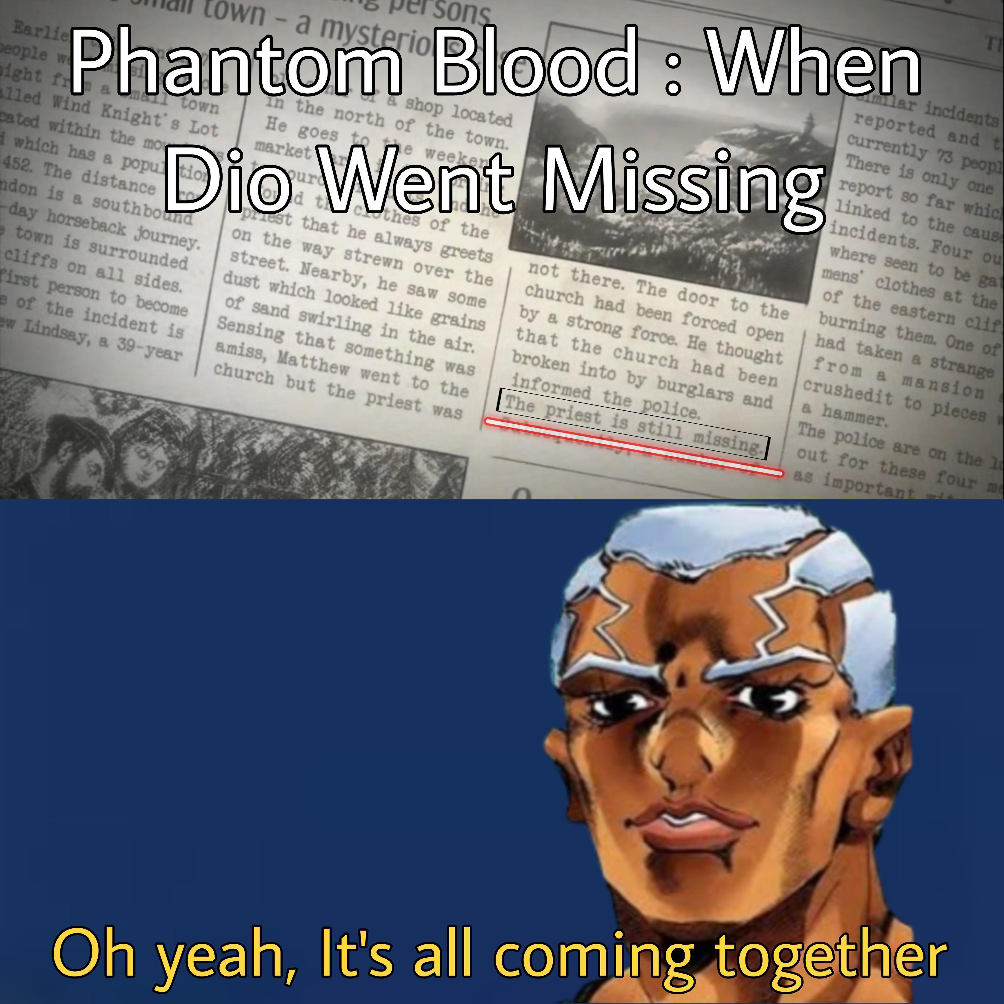 Dio had already manifested the idea of Pucci | /r/ShitPostCrusaders ...