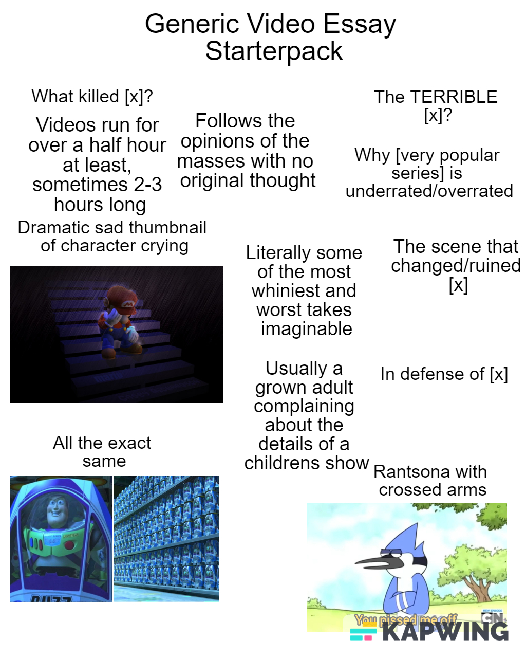 Generic Video Essay Starterpack | /r/starterpacks | Starter Packs ...