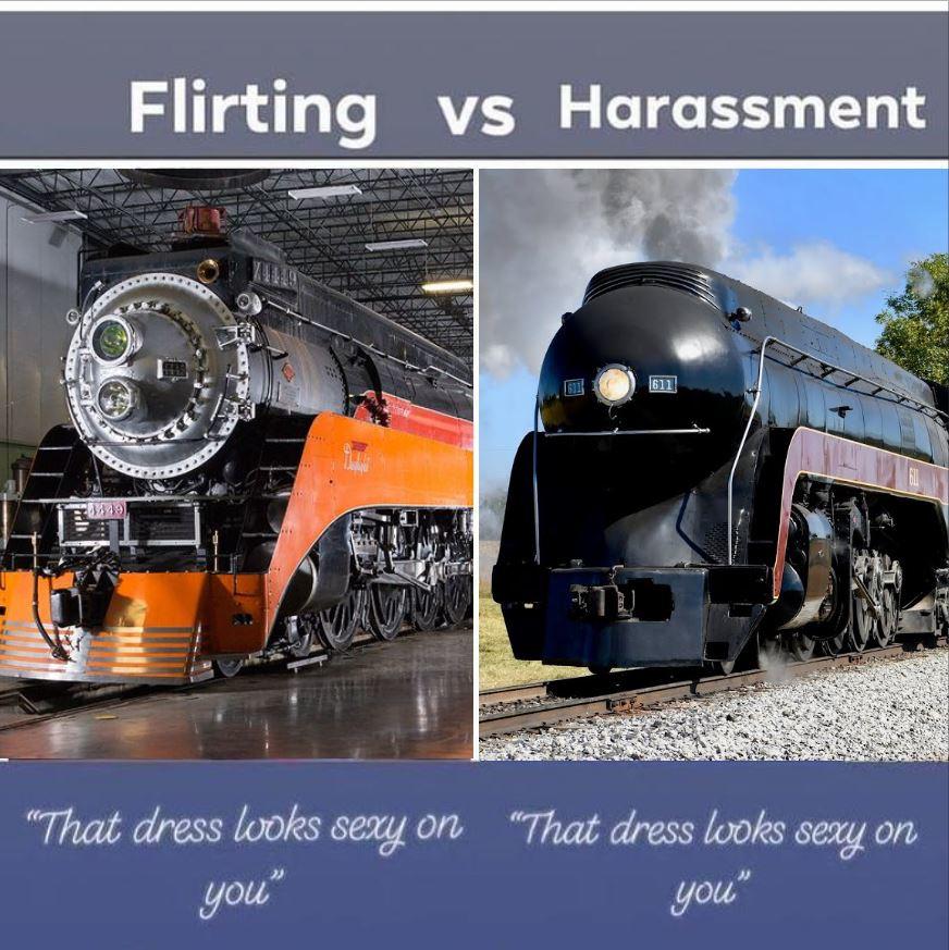 Flirting Vs Harassment Steam Train Edition Flirting Vs Harassment 9440