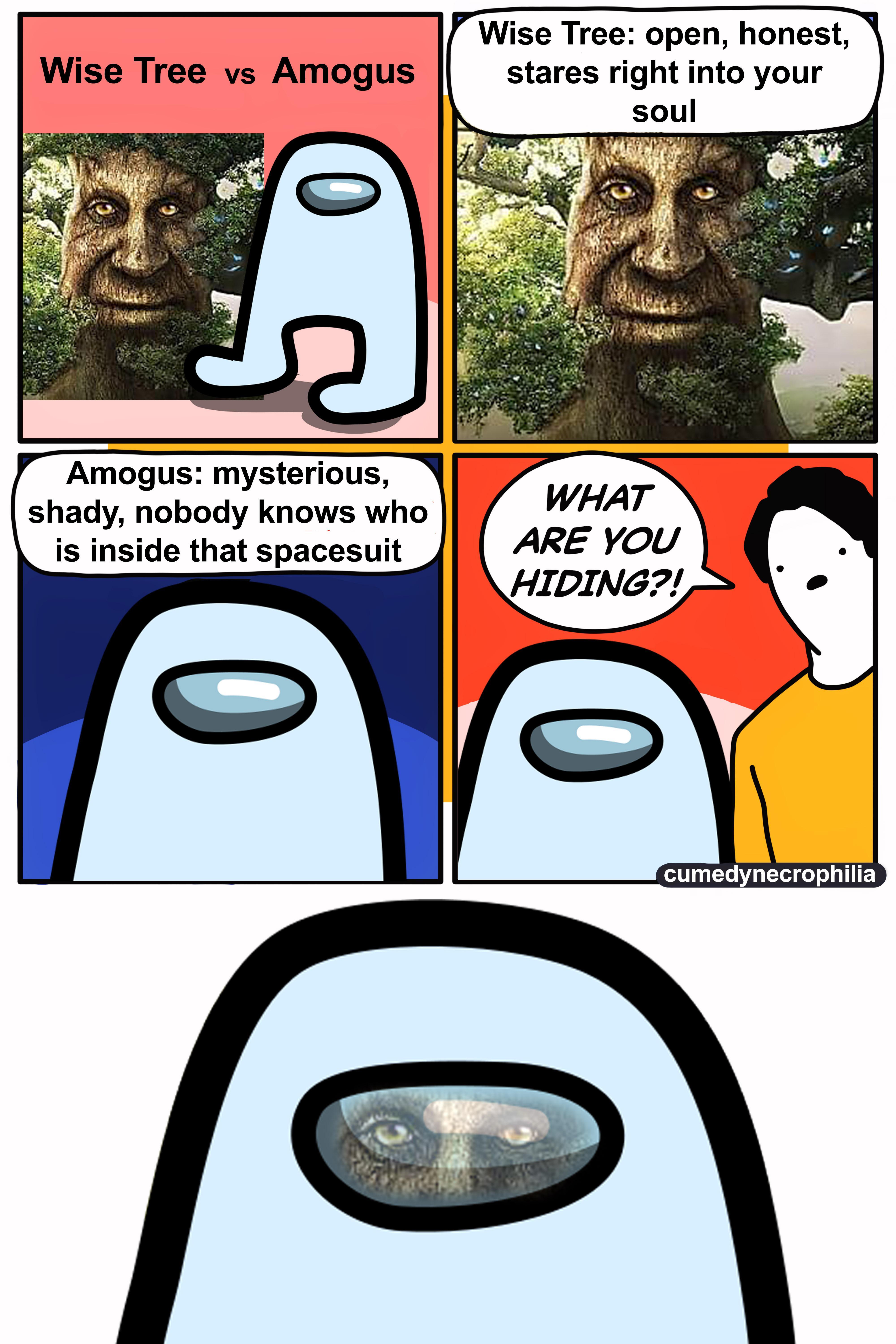 Wise Tree vs Amogus | Wise Mystical Tree / If You're Over 25 and Own a ...