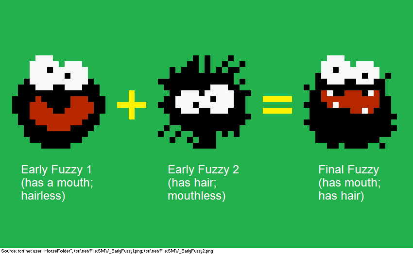 Development files for Super Mario World contain two early Fuzzy designs ...