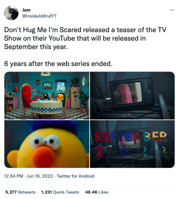 Don't Hug Me I'm Scared | Don't Hug Me I'm Scared | Know Your Meme