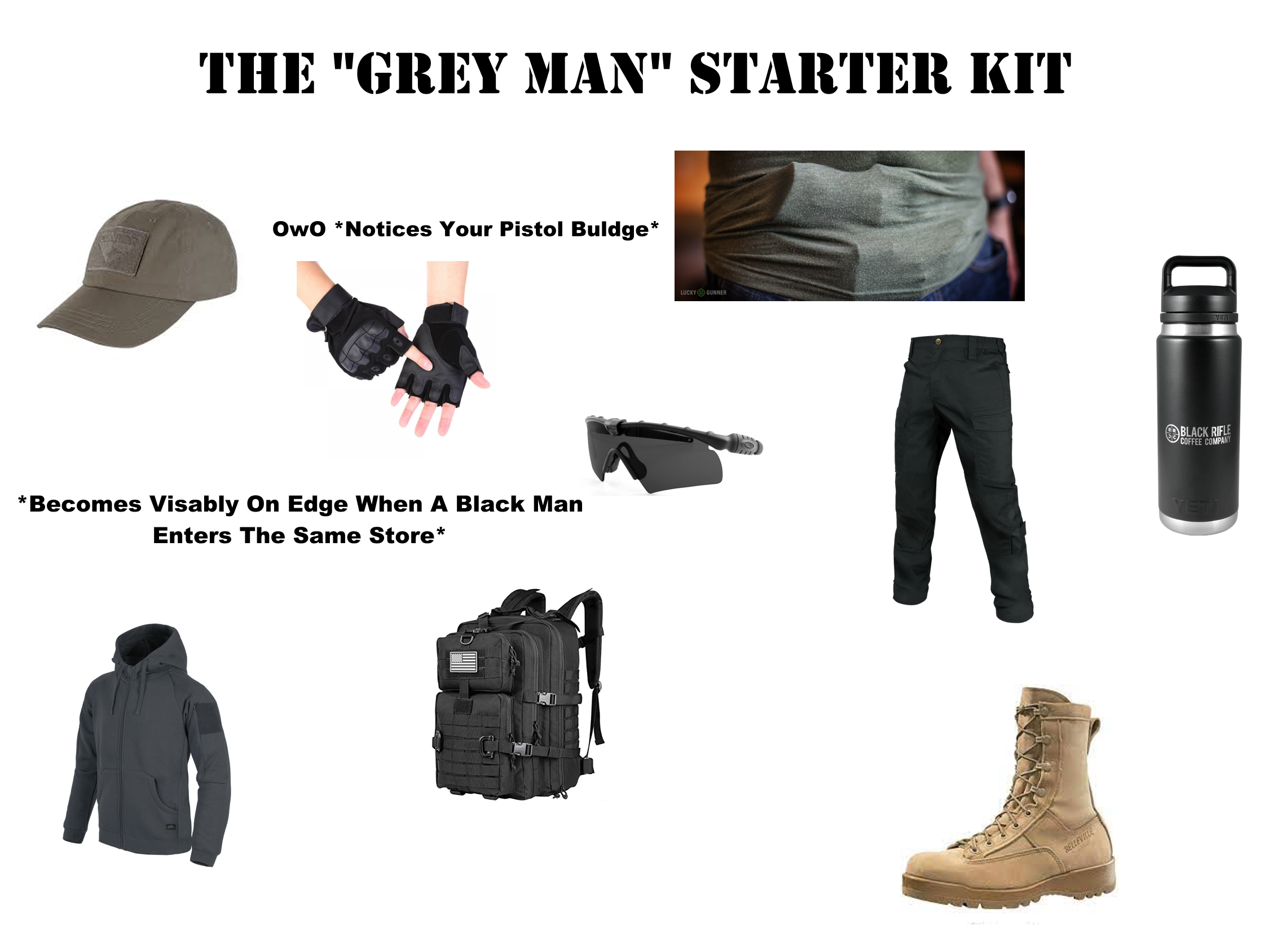 The "Grey Man" Starter Pack (Starter Kit). | /r/starterpacks | Starter ...