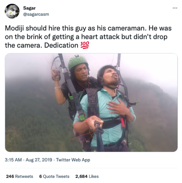 Indian Paragliding Guy Tweet | Indian Paragliding Guy | Know Your Meme