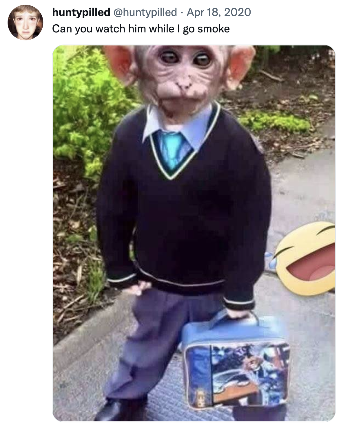 Can You Watch Him While I Go Smoke (Twitter Meme) | Can You Watch Him ...