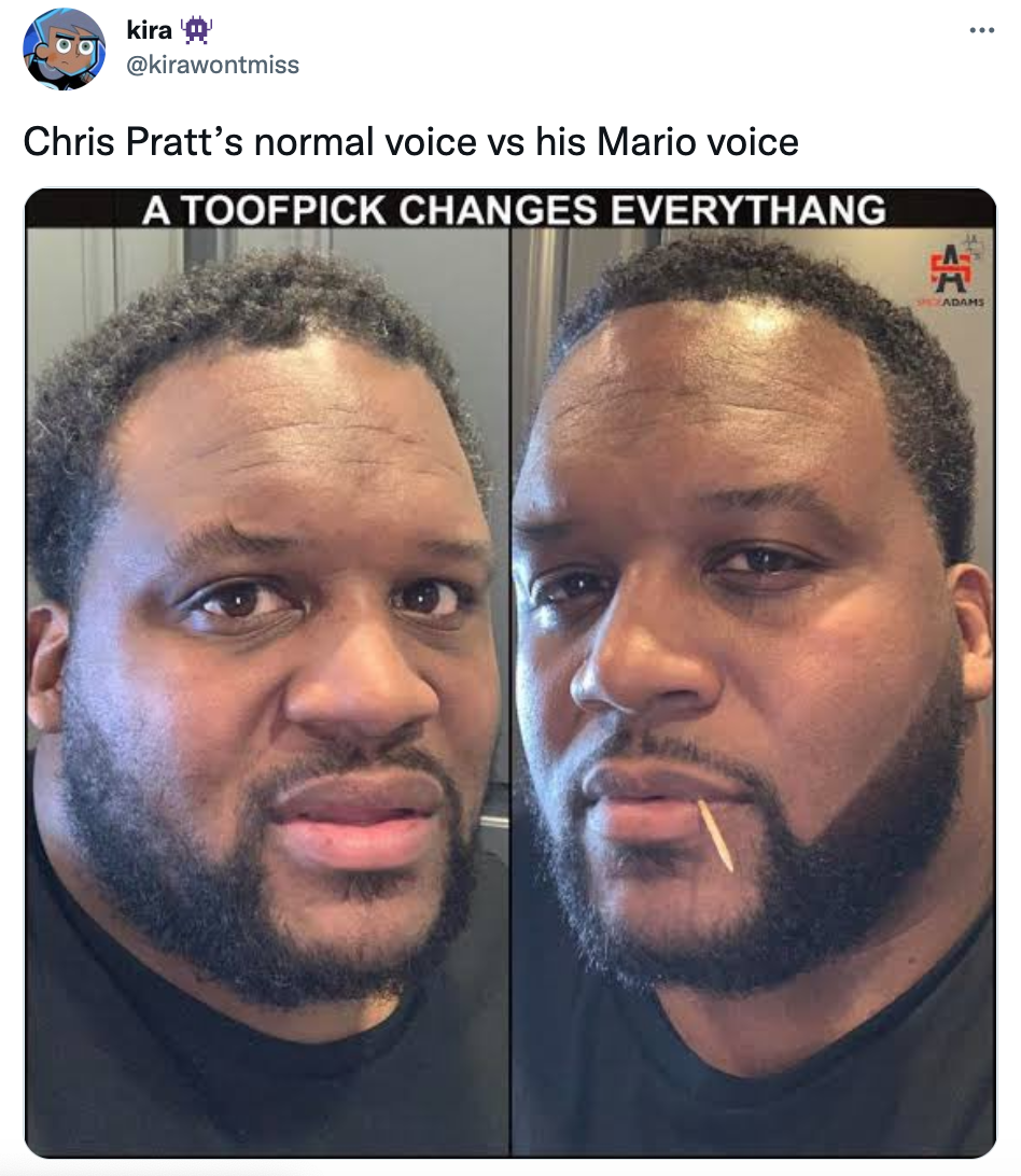 Toofpick | Chris Pratt's Mario Voice | Know Your Meme