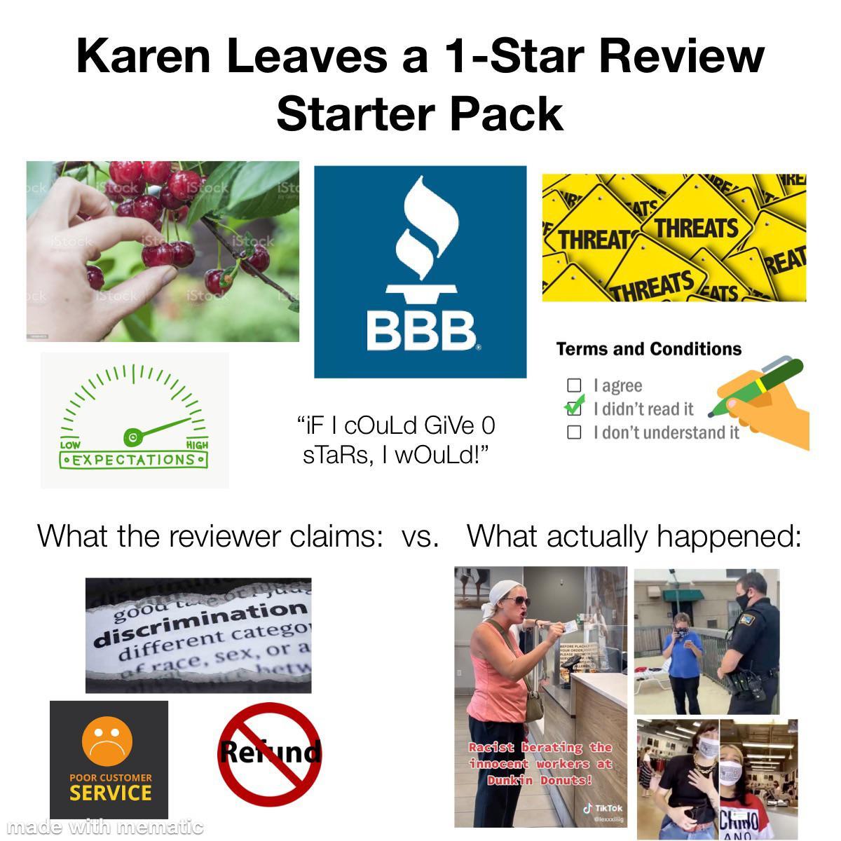 Karen Leaves a One-Star Review Starter Pack | /r/starterpacks | Starter ...