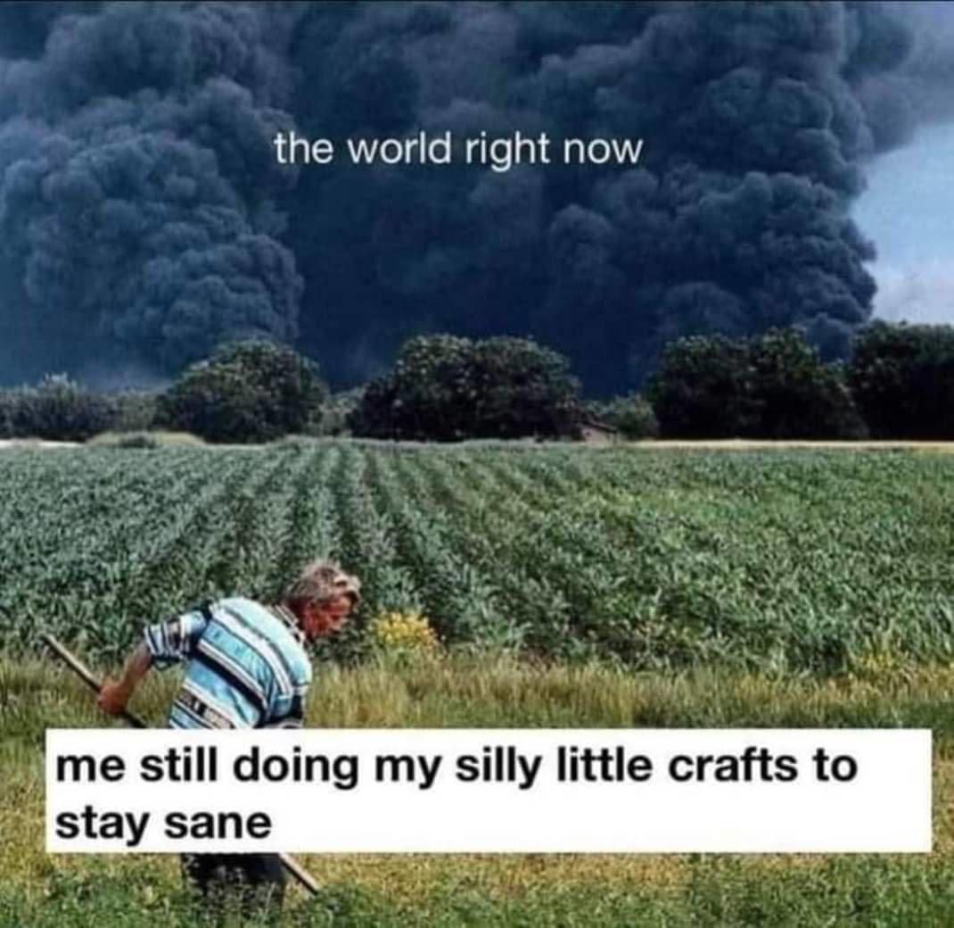 sometimes you gotta keep yourself sane no matter what's happening in ...