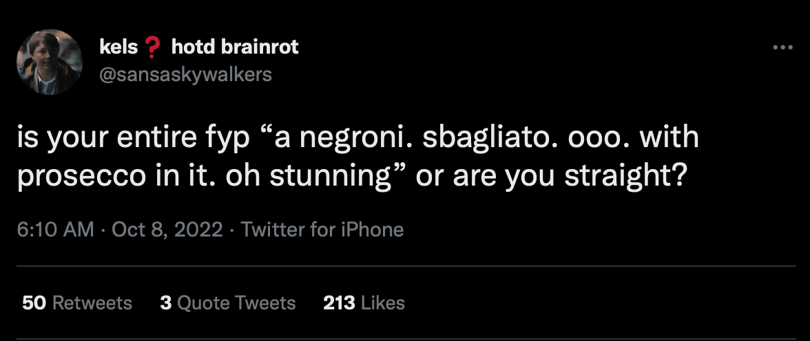 For You Page | Negroni Sbagliato With Prosecco In It | Know Your Meme