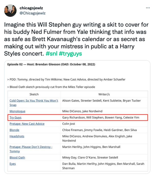 Try Guys SNL Will Stephen | Try Guys React To Cheating | Know Your Meme