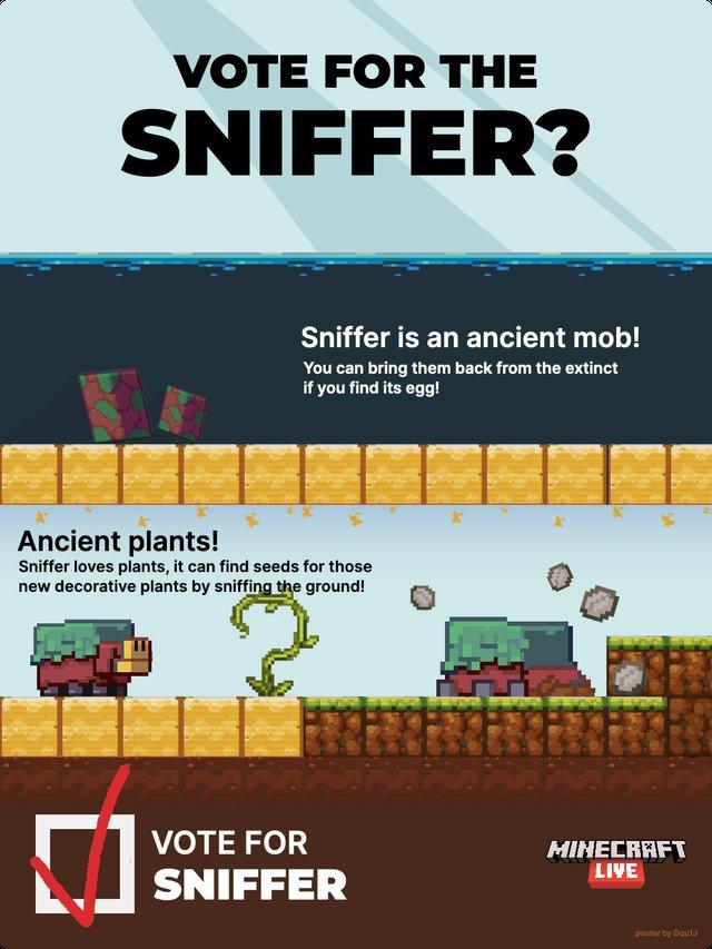 vote for sniffer | Mob Vote (Minecraft) | Know Your Meme
