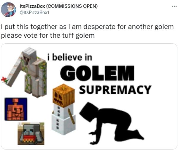 i put this together as i am desperate for another golem please vote for ...
