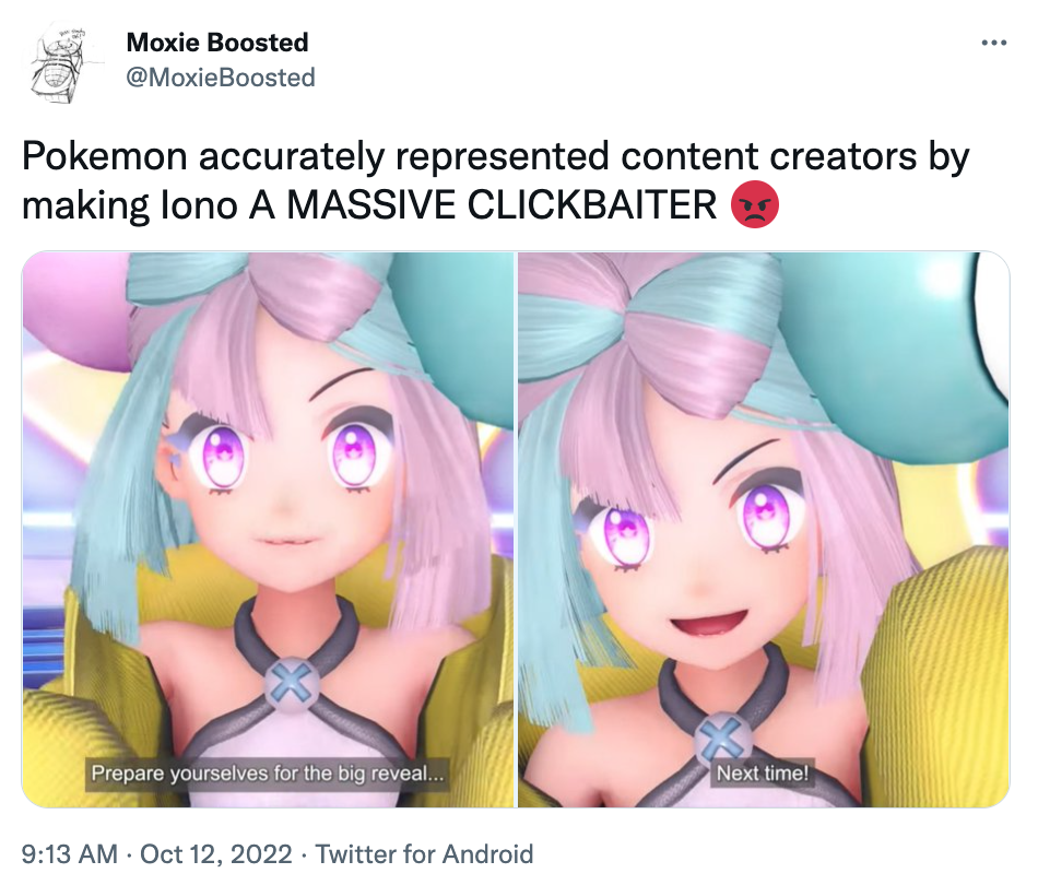 Clickbaiter | Iono | Know Your Meme