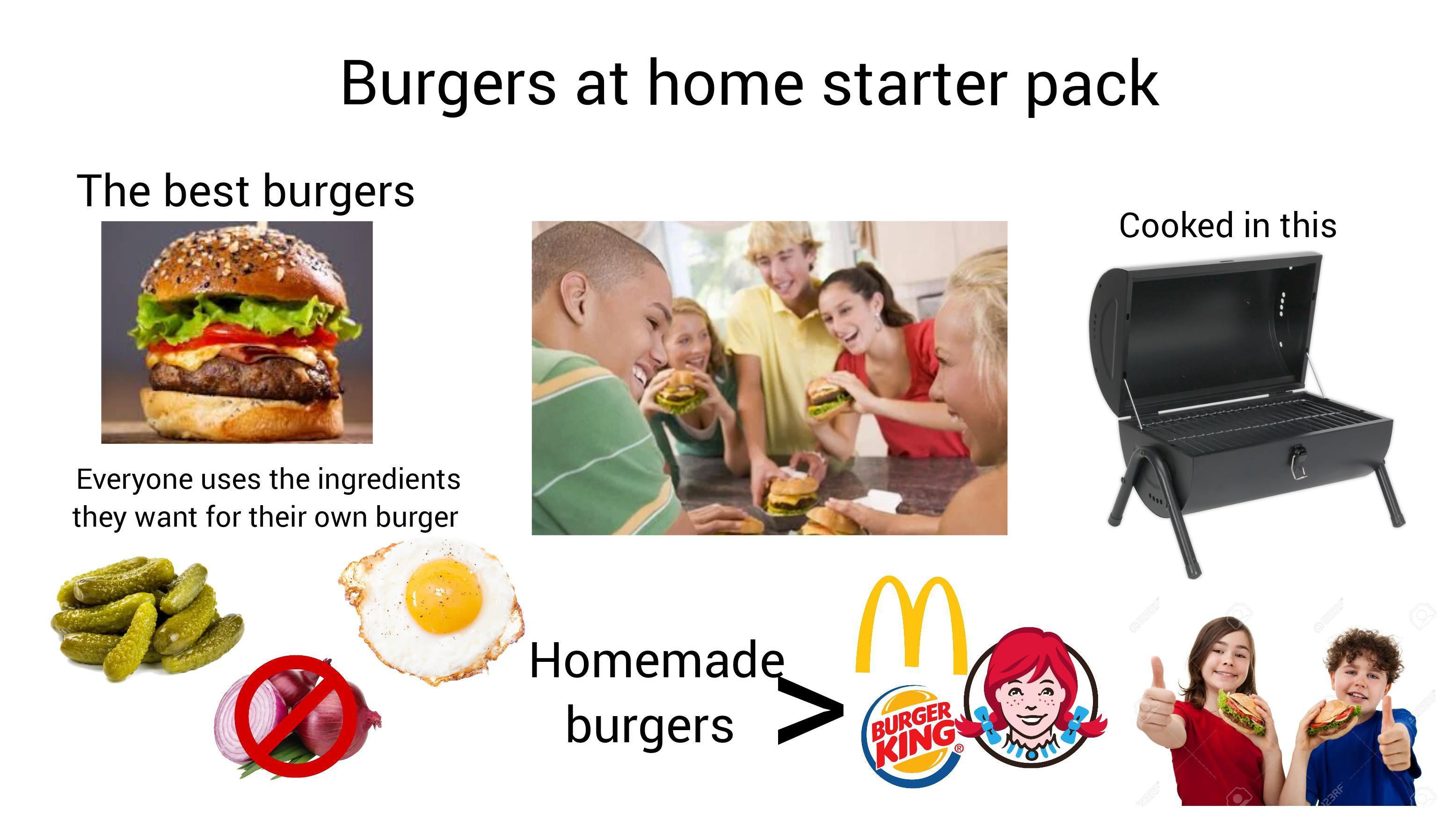 burgers at home starter pack | /r/starterpacks | Starter Packs | Know ...