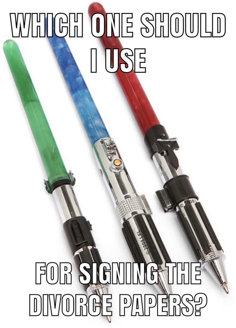 These pens are gonna be lit | /r/PrequelMemes | Prequel Memes | Know ...